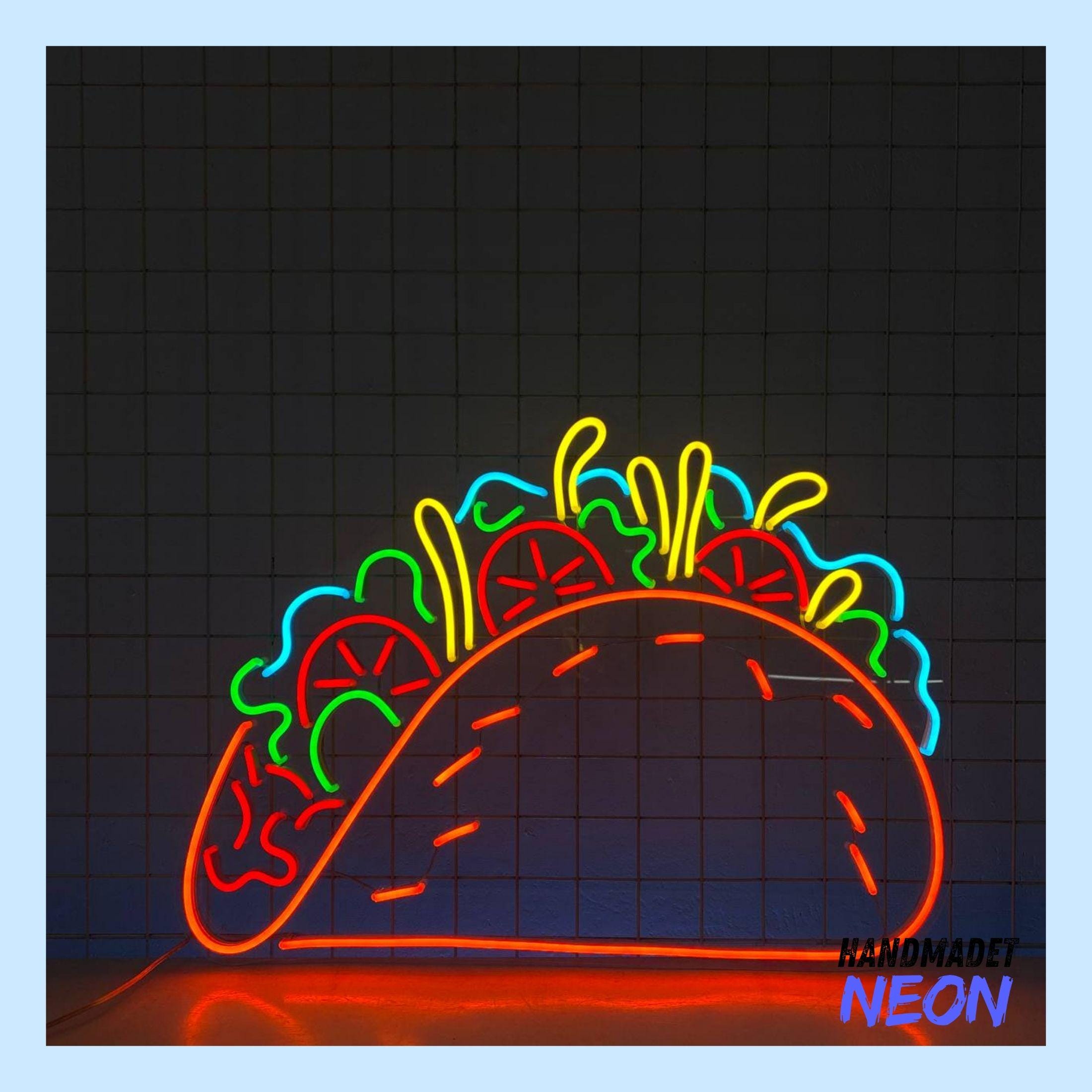 Tacos Neon Sign, Mexican Tacos Led Sign, Tacos Mexico Led Light, Tacos ...