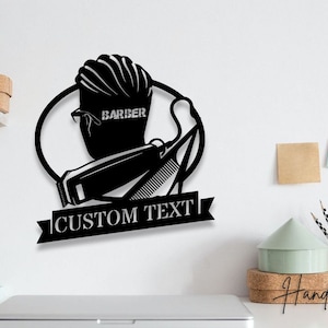 Personalized Barber Shop Metal Sign, Personalized Barber Shop Metal ...