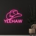 Yeehaw Cowboy Hat Neon Sign, Western Hat Neon Light, Cowboy Hat Led ...
