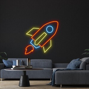 Rocket Led Sign, Rocket Neon Sign, Wall Decor, Duck Led Light, Custom ...