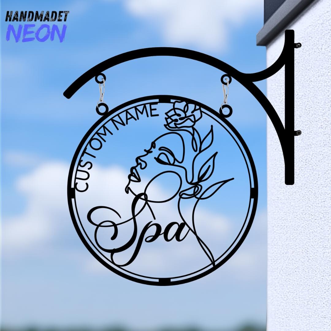 Spa Metal Hanging Sign: Custom Beauty Salon Name Plate, Esthetician ...