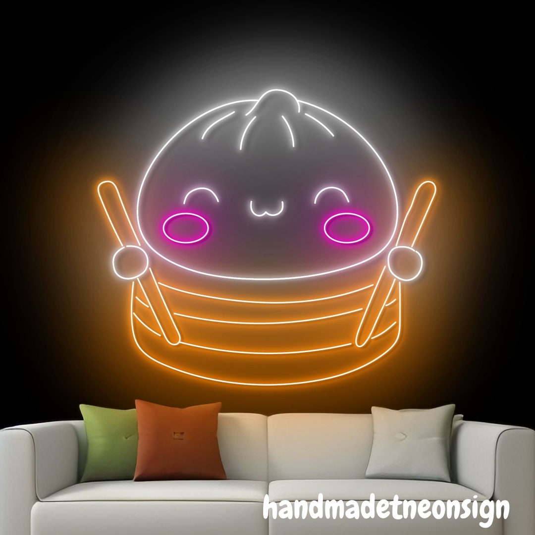 Dim Sum Neon Sign, Cute Dim Sum Led Sign, Dim Sum Led Light, Chinese ...
