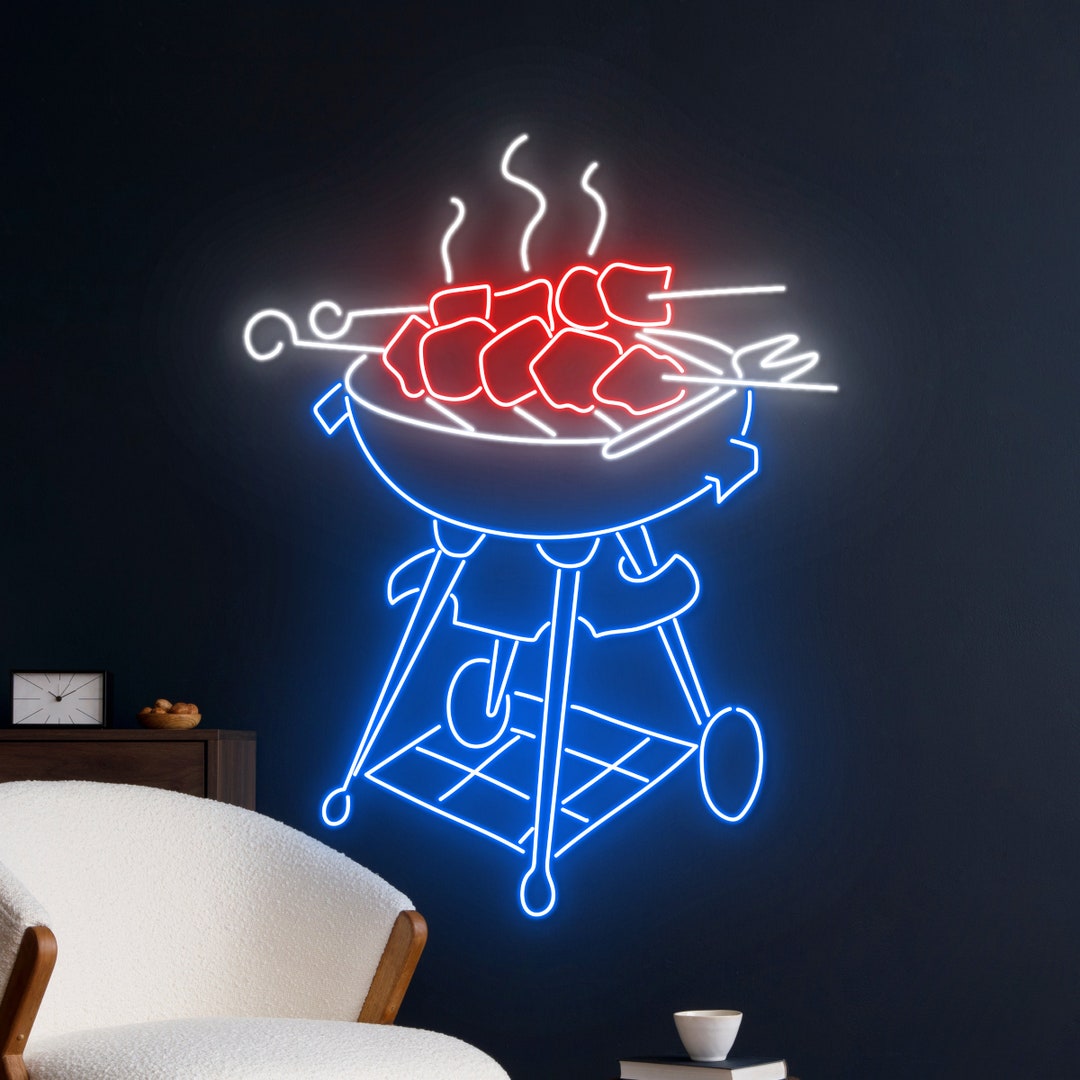 Barbeque Time Neon Light, BBQ Neon Sign, Barbecue Led Light, Grill Led ...