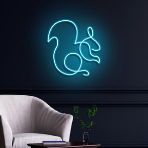 Squirrel Neon Sign, Squirrel Led Sign, Home Decor, Custom Neon Sign ...