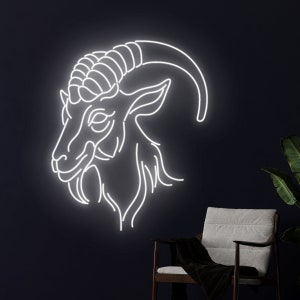 Goat Neon Sign, Goat Led Sign, Goat Led Light, Goat Neon Light, Goat ...