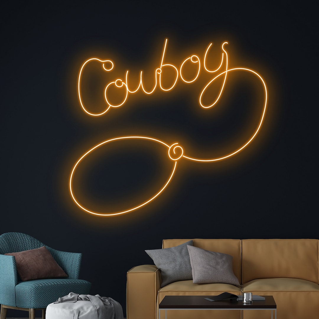 Cowboy Neon Sign, Cowboy Neon Light, Western Man Led Light, Country ...