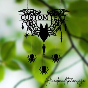 Custom Metal Bat Wind Chime, Personalized Metal Bat Garden Decor ...