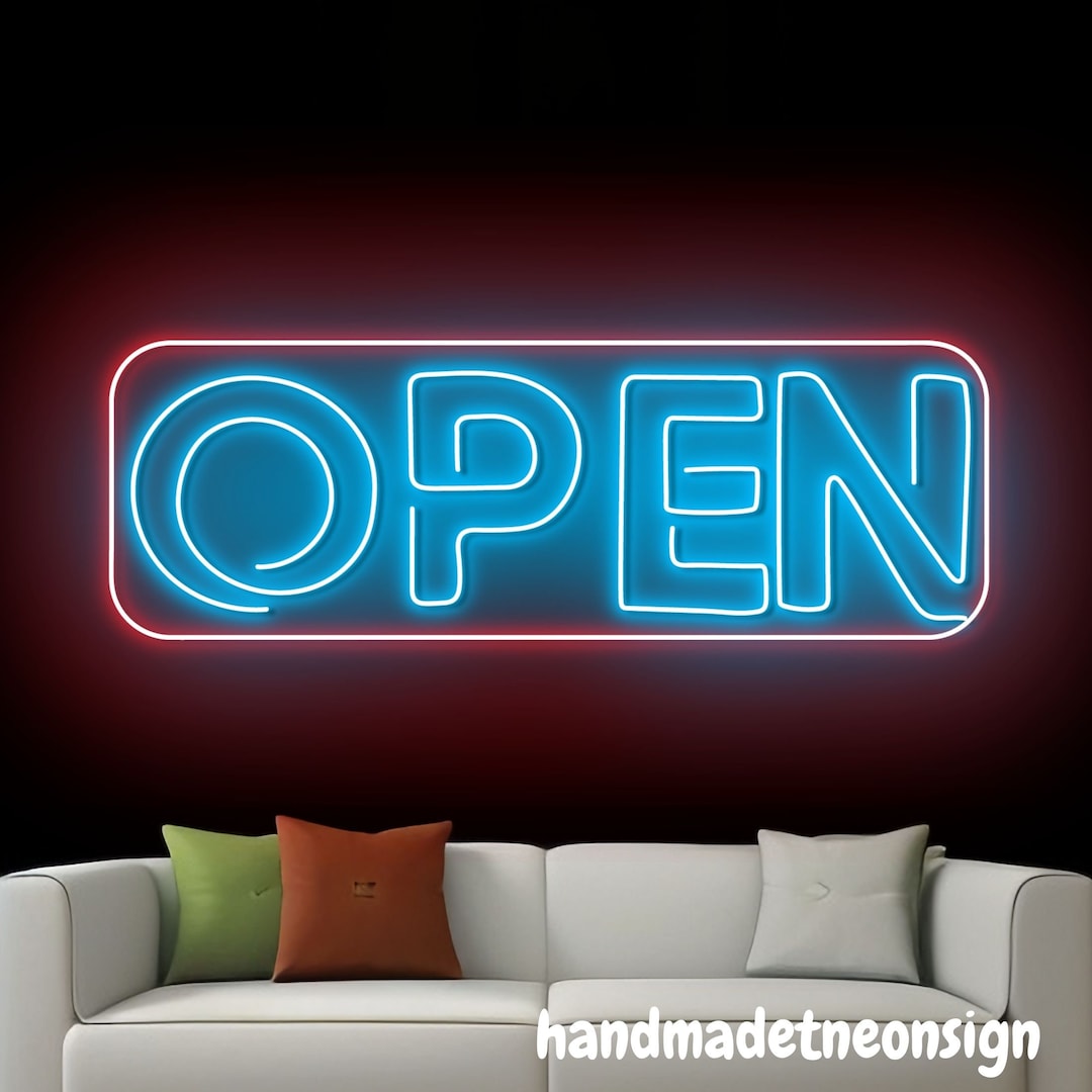 Open Neon Sign, Open Led Sign, Open Welcome Neon Light, Custom Open Led ...