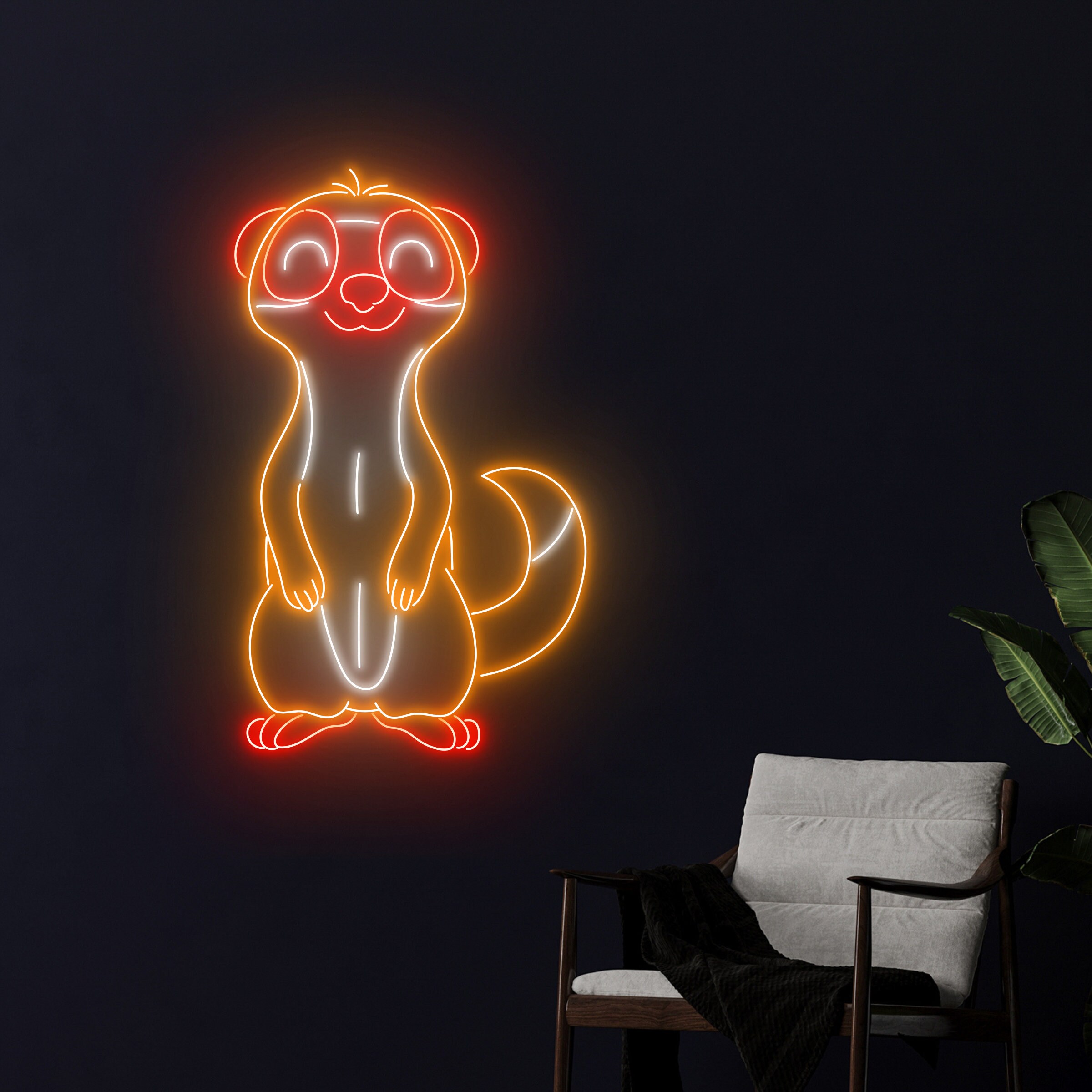 Meerkat Neon Sign, Meerkat Led Sign, Animal Led Light Decoration, Decor ...
