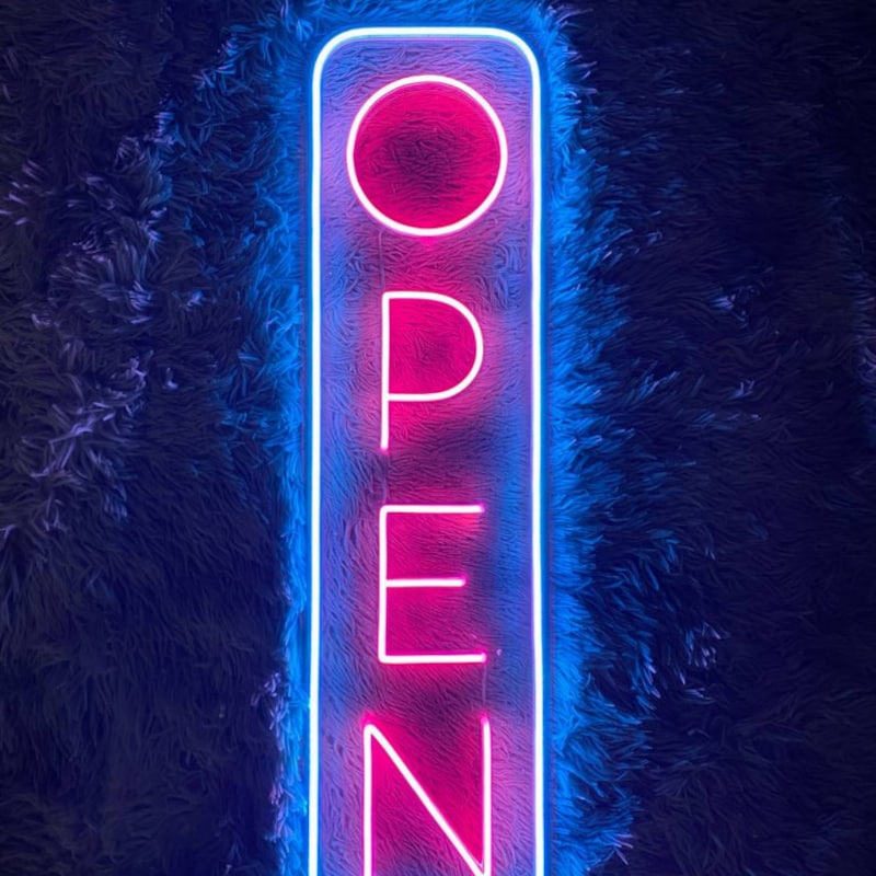 Vertical Led Open Sign - Etsy
