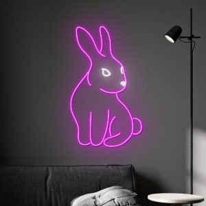 Rabbit Neon Sign, Bunny Neon Light, Easter Rabbit Led Light, Easter ...