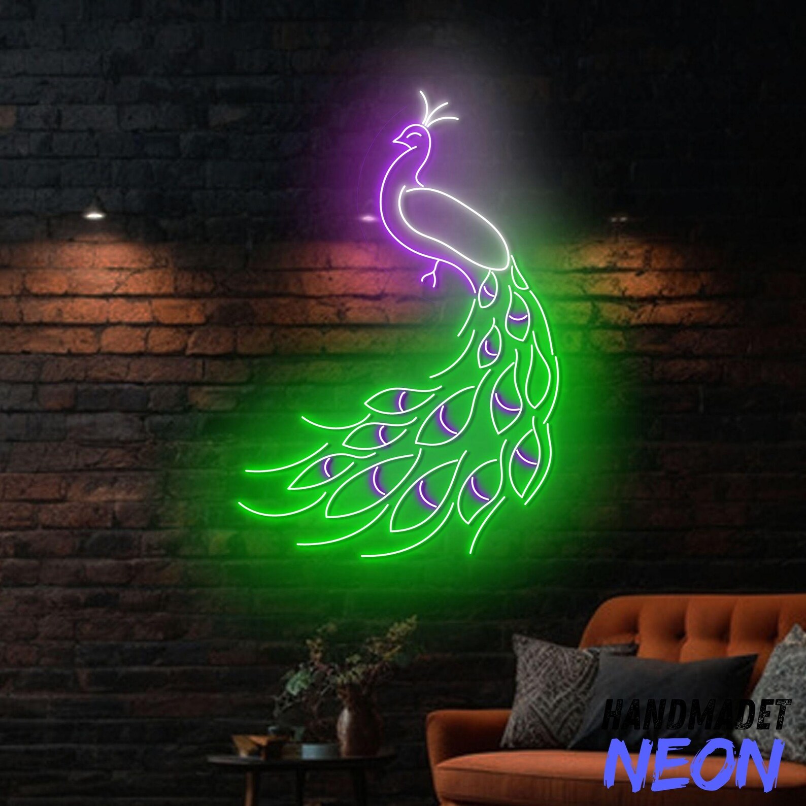Peacock Neon Sign, Peacock Led Sign, Peacock Led Light, Peacock Animal ...