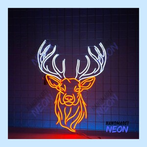 Custom Deer Led Sign, Custom Neon Sign, Deer Lover Gift, Wild Animal ...