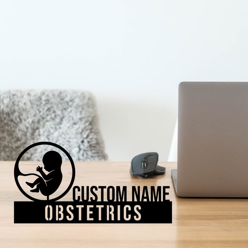 Custom Obstetrics Desk Name Plate, Obstetrics Metal Nameplate for Desk ...