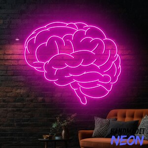 Human Brain Neon Sign, Brain Led Sign, Custom Brain Neon Light, Brain ...