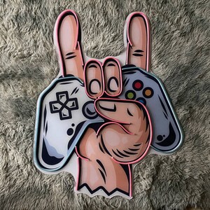 Controller Neon Sign, Controller Led Sign, Skull Led Sign, Custom Neon ...