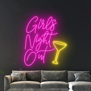 Girls Night Out Neon Sign, Girls Night Out LED Light, Girls Night Out ...