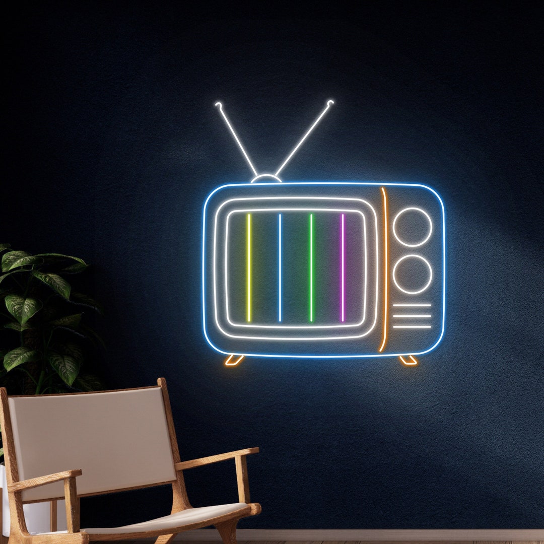 Retro TV Neon Sign Retro Television Device Led Sign Old TV - Etsy