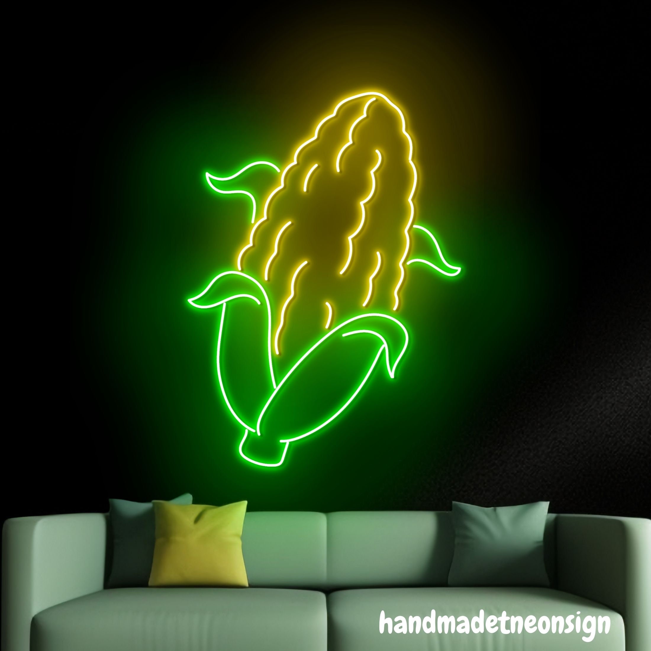 Corn Neon Wall Sign, Corn Led Wall Sign, Vegetable Neon Wall Light ...