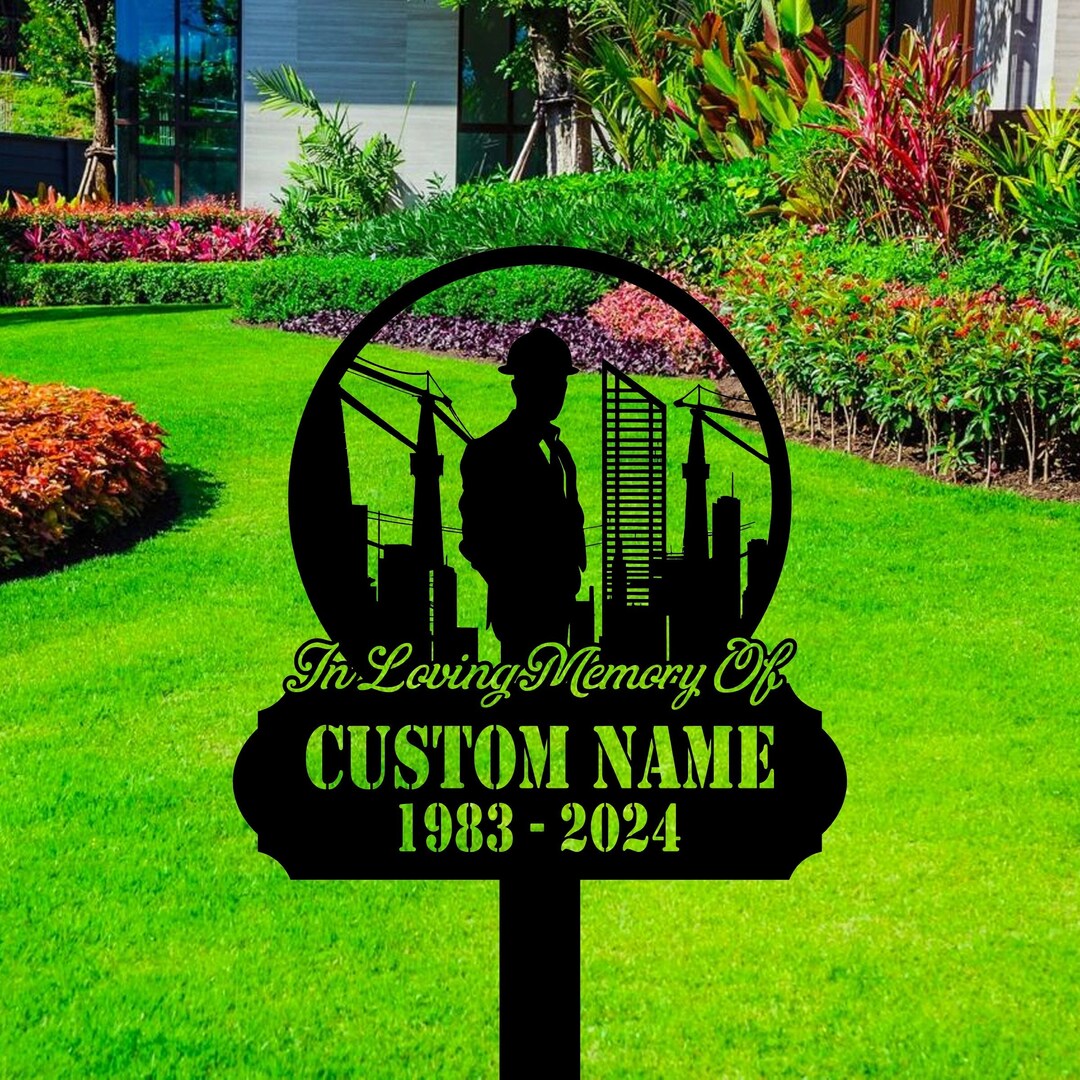 Custom Outdoor Architect Metal Sign With Stakes - Personalized Outdoor ...