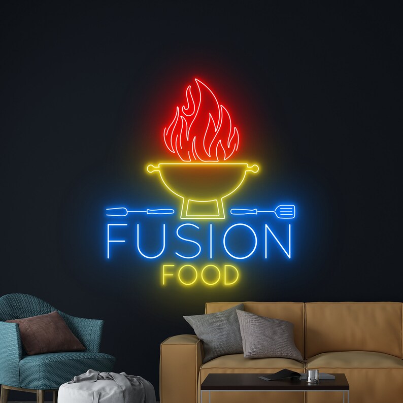 Fusion Food Neon Sign, Fusion Cuisine Neon Light, Cuisine Led Light ...