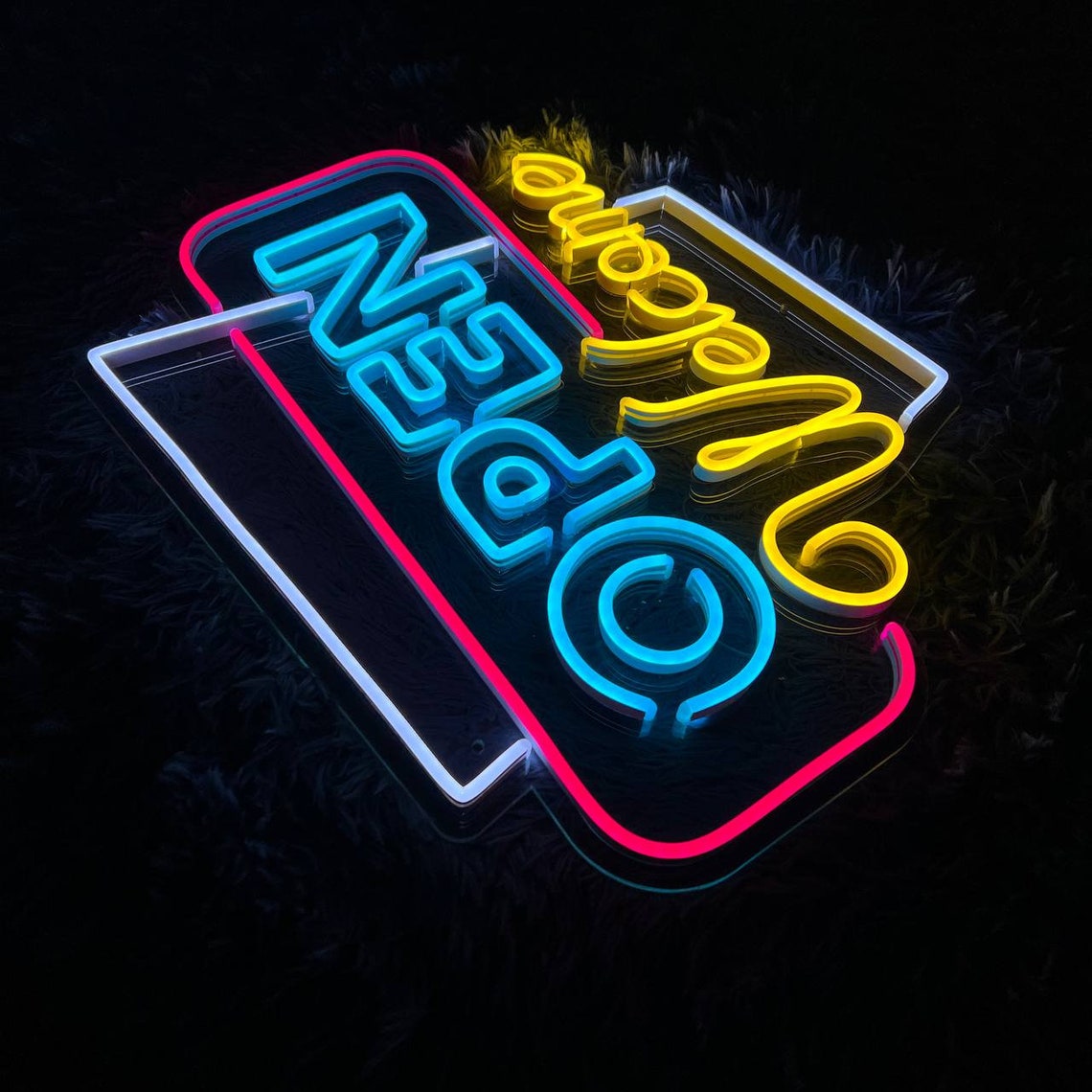 Welcome Open Led Sign Open Led Sign Wall Decor Bar Neon - Etsy