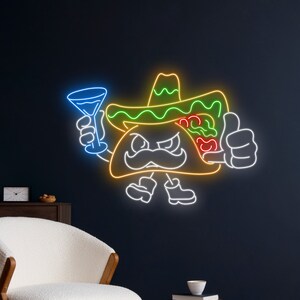 Taco Neon Sign, Mexico Tacos LED Sign, Mexican Taco Neon Light ...