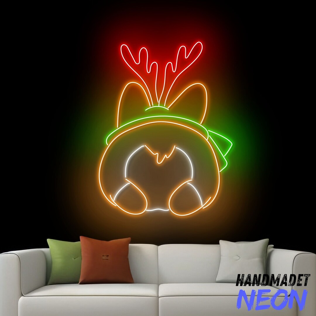 Corgi Christmas Neon Sign, Corgi Reindeer Led Sign, Merry Christmas ...