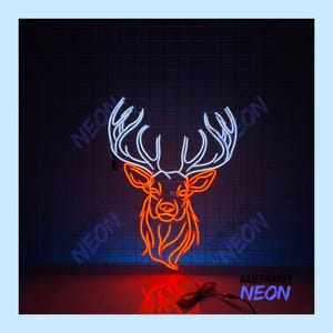 Custom Deer Led Sign, Custom Neon Sign, Deer Lover Gift, Wild Animal ...