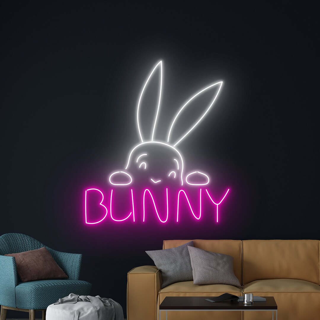 Rabbit Neon Sign, Bunny Neon Light, Easter Rabbit Led Light, Easter ...