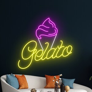 Gelato Neon Sign, Gelato Led Lights, Gelato Neon Lights, Custom Neon ...