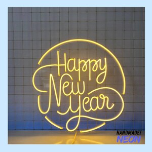 Happy New Year Neon Sign, Happy New Year Led Sign, Happy New Year Neon ...