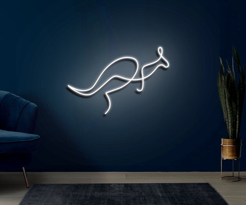 Kangaroo Neon Sign Kangaroo Led Sign Home Decor Custom Neon - Etsy