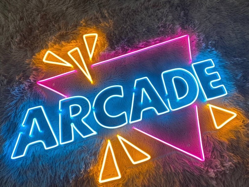 Arcade Led Sign Arcade Neon Sign Wall Decor Arcade Neon - Etsy
