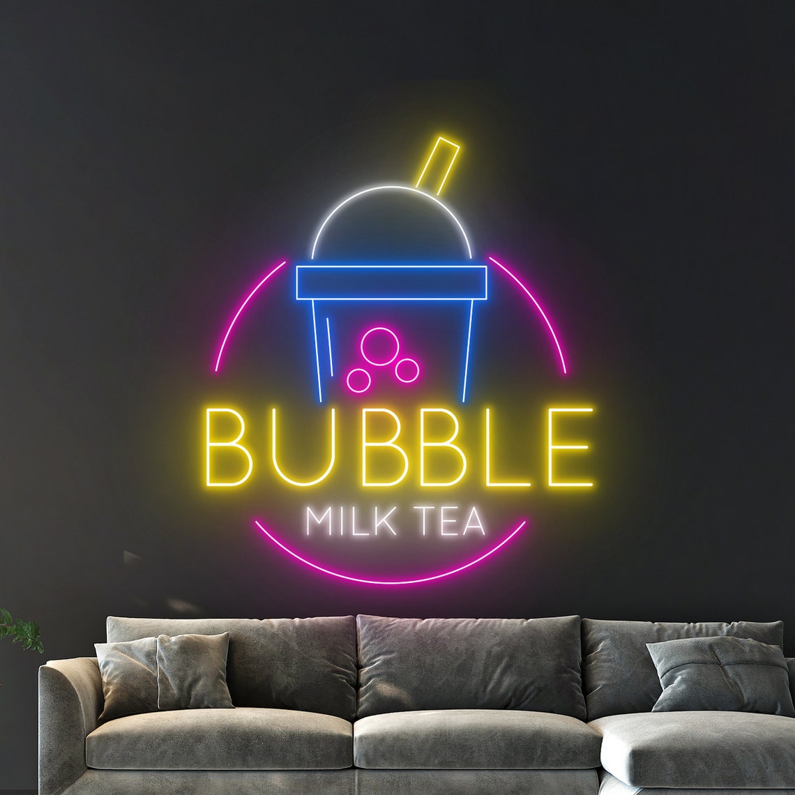 Bubble Milk Tea Neon Sign, Boba Tea Neon Light, Milk Tea Led Sign, Tea ...
