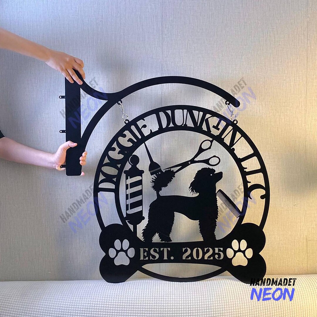 Personalized Dog Grooming Metal Sign: Custom Pet Salon Decor - Etsy
