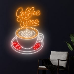 Coffee Time Neon Sign, Coffee Time Led Sign, Coffee Time Decoration ...