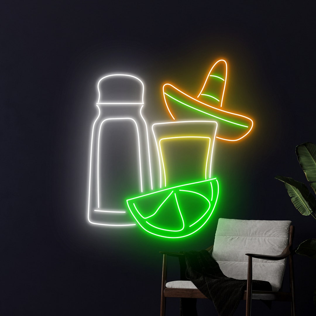 Tequila Led Sign, Custom Quote Tequila Neon Light, Tequila Cocktail ...