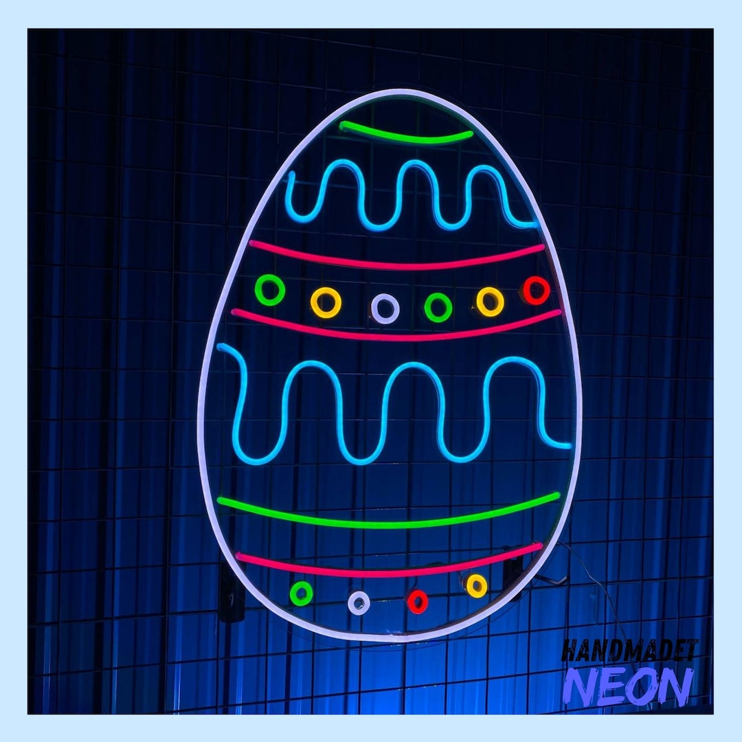 Easter Egg LED Neon Sign, Happy Easter Neon Sign, Easter Neon Led Light ...