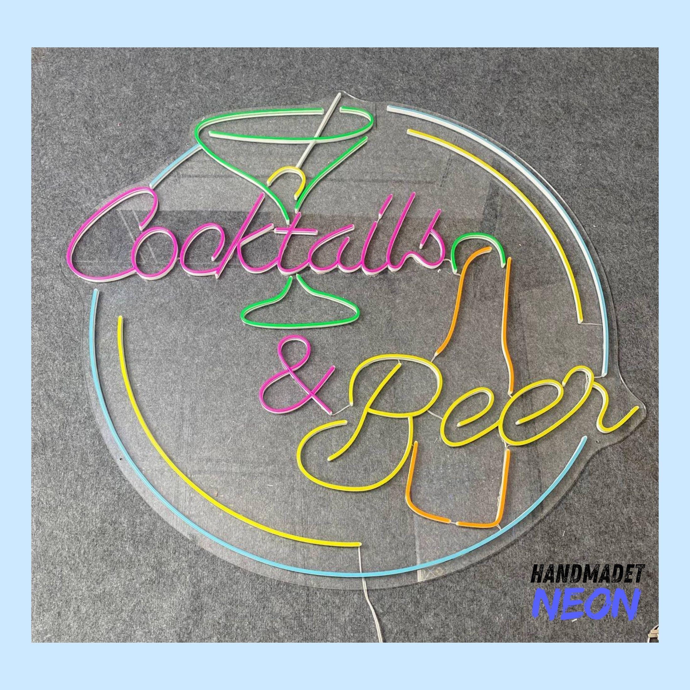 Cocktails and Beer Led Sign, Cocktails & Beer Led Sign, Wall Decor ...