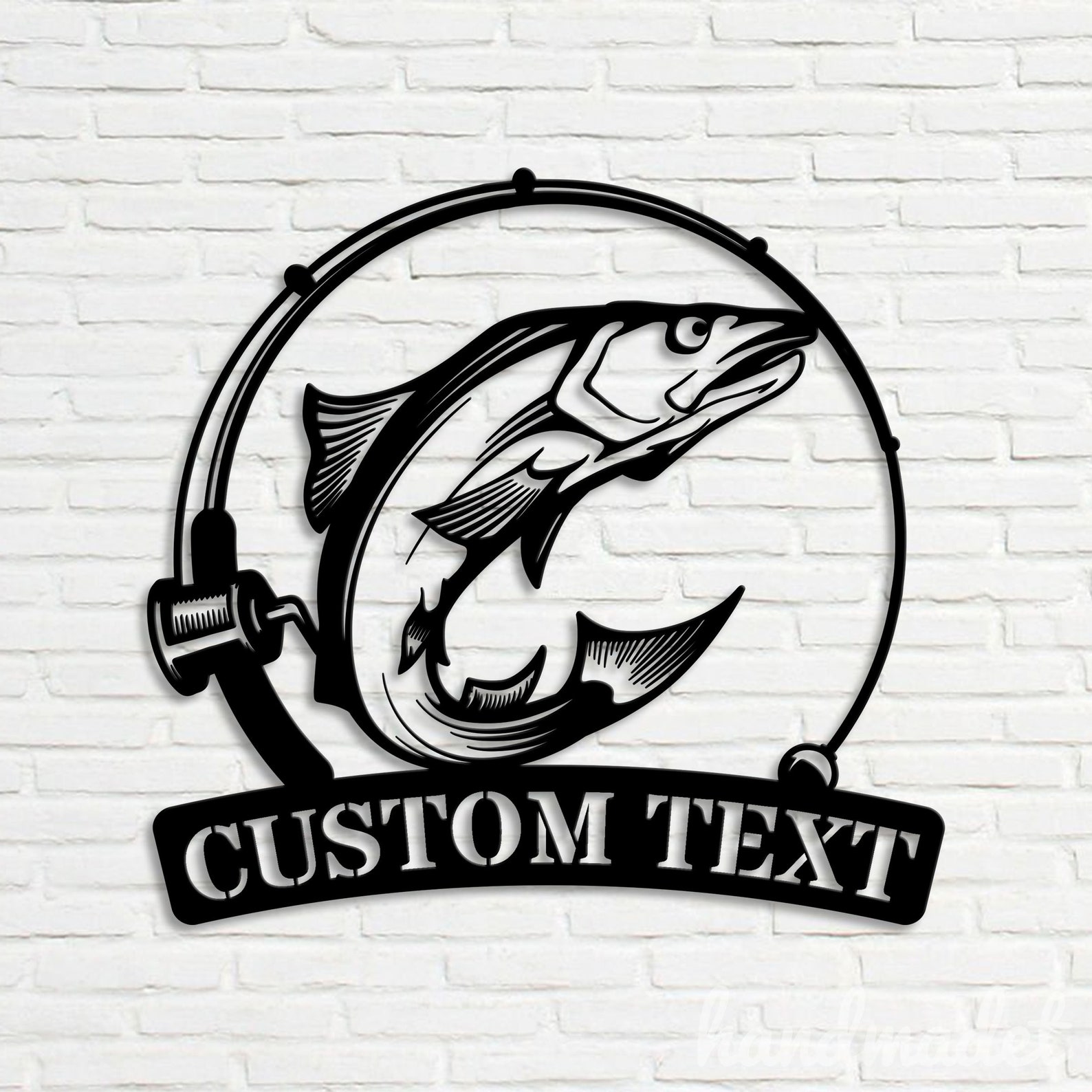 Personalized Alaska Salmon Metal Wall Sign, Fish Metal Wall Light ...