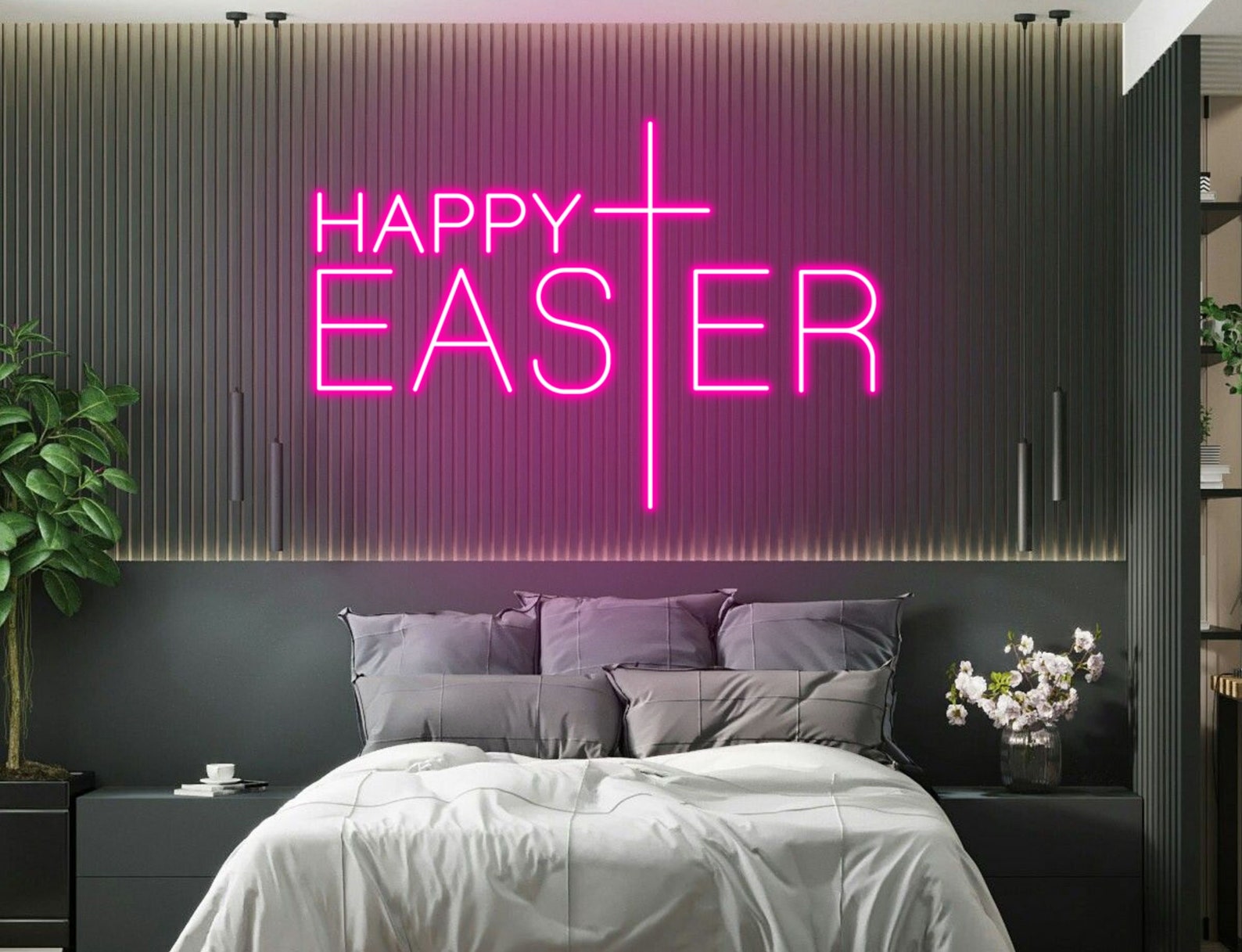 Happy Easter Neon Sign, Easter Gifts, Easter Decor, Easter Decor ...