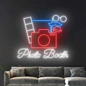 Photo Booth Neon Sign, Photo Studio Neon Light, Camera LED Light ...