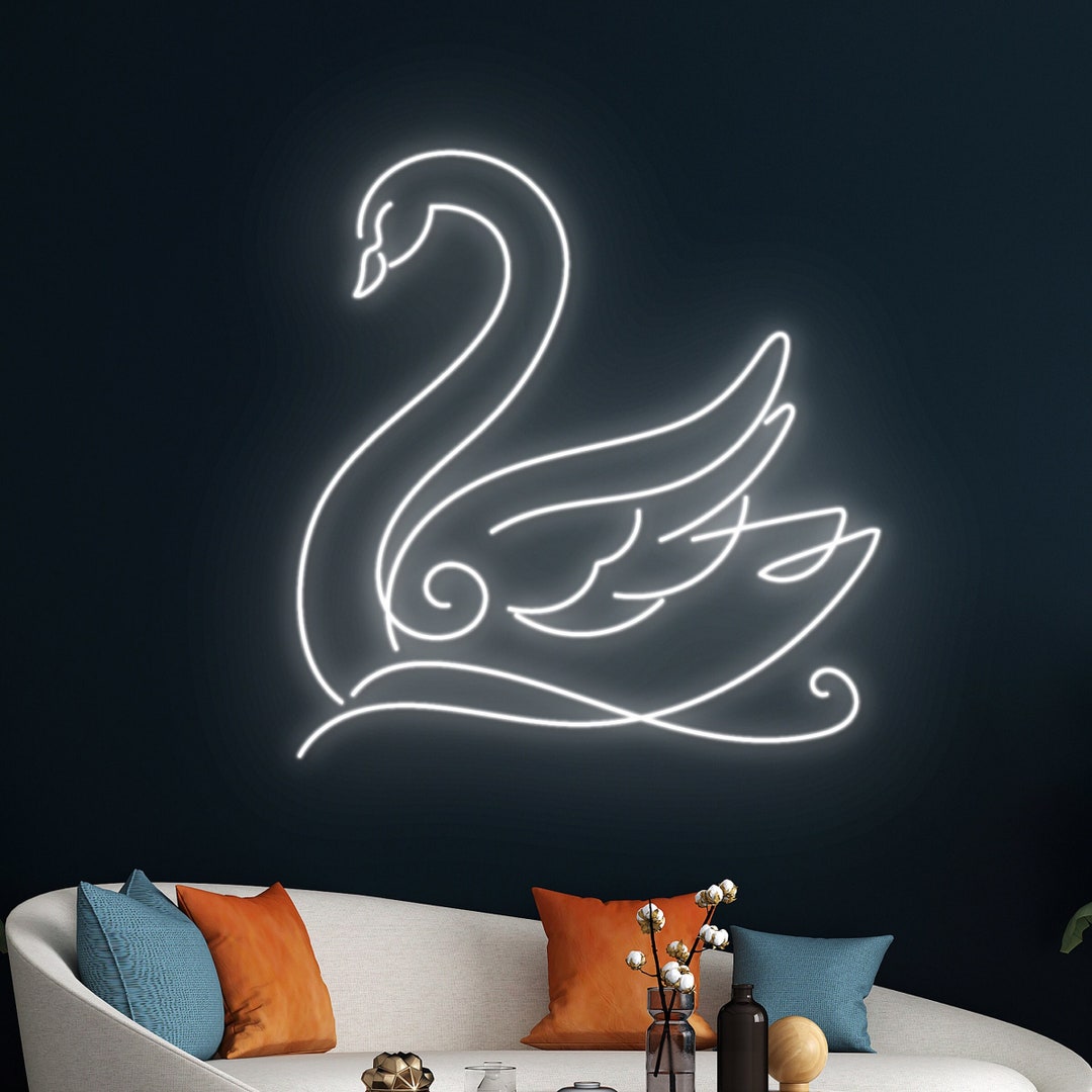 Swan Led Sign, Swan Neon Sign, Swan Bird Neon Light, Swan Bird Led ...