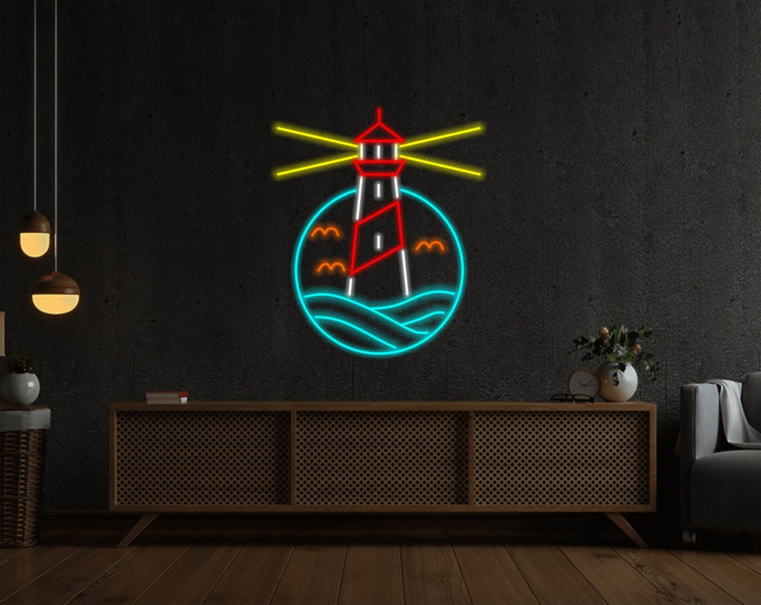 Lighthouse Neon Sign, Lighthouse Beacons Led Sign, Lighthouse Led Sign ...