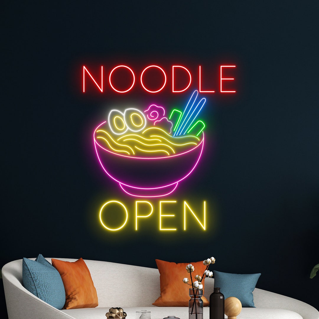 Noodle Open Neon Sign, Japanese Ramen Led Sign, Ramen Noodle Bowl Led ...