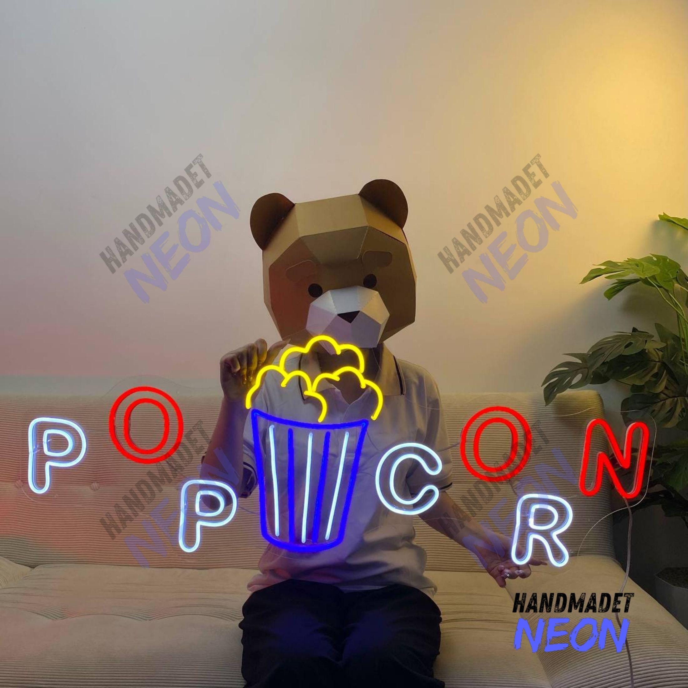 Popcorn Neon Sign, Popcorn Neon Light, Popcorn Led Light, Popcorn Led ...