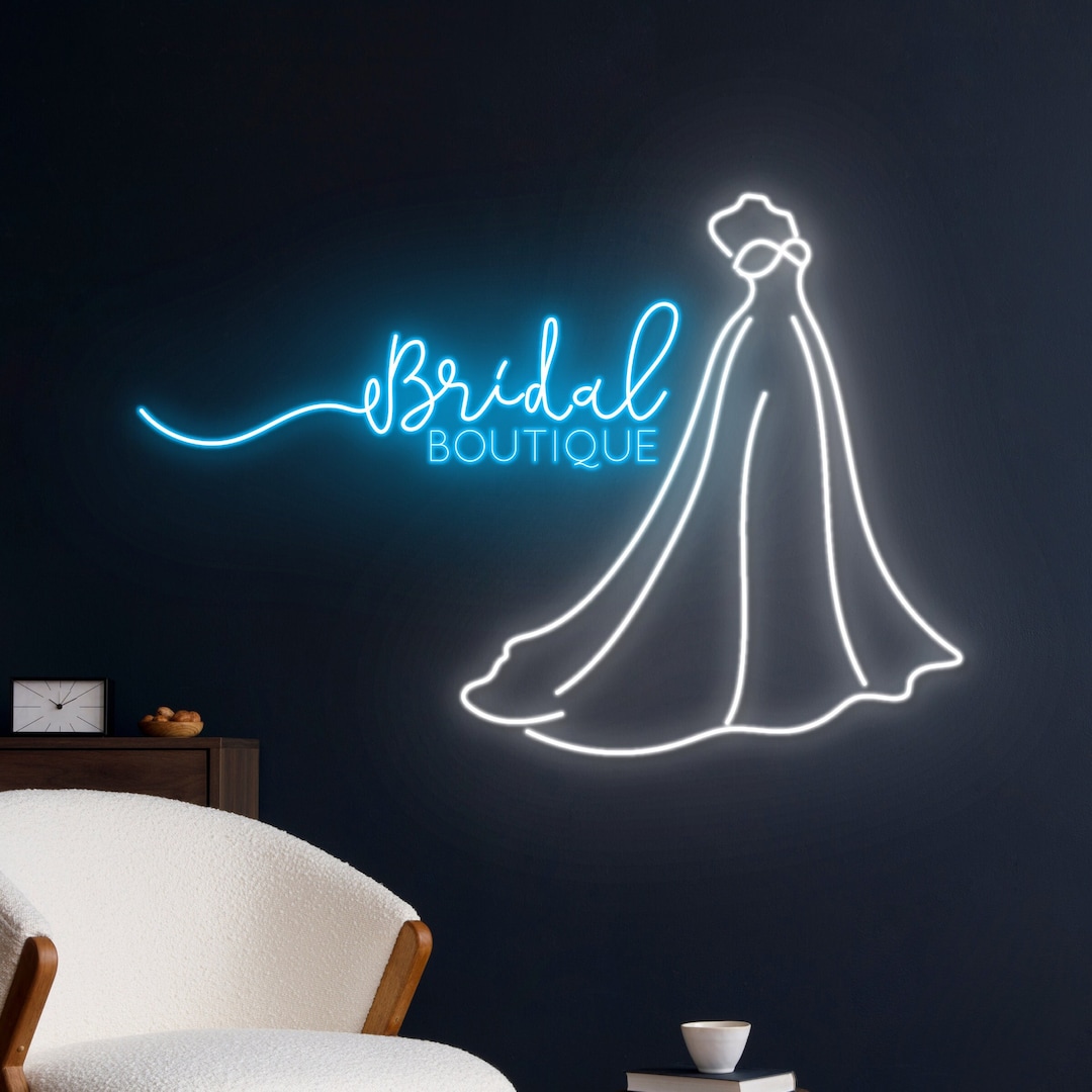 Bridal Boutique Led Sign, Bridal Neon Sign, Wedding Dress Led Light ...