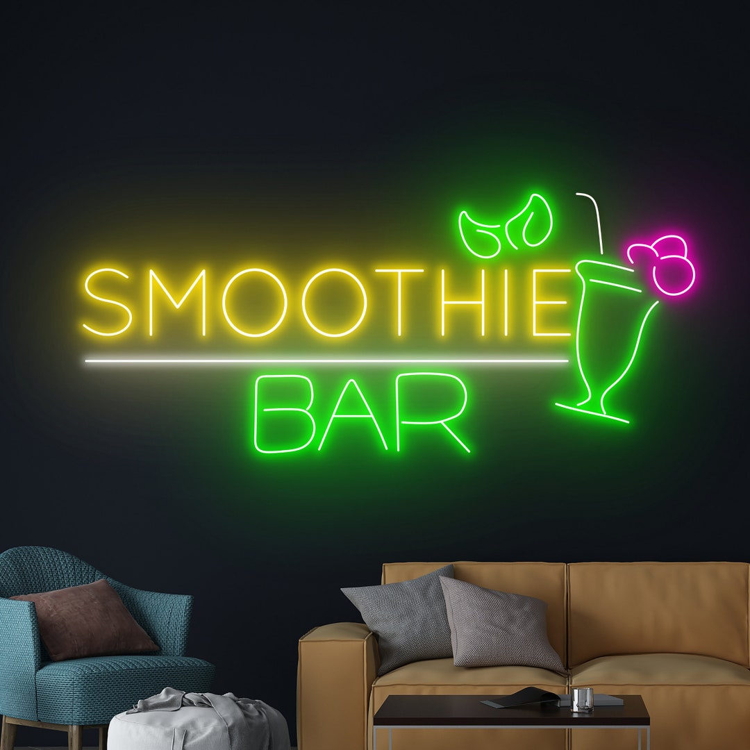 Smoothie Bar Neon Sign, Smoothie LED Light, Smoothie Fruit Neon Light ...