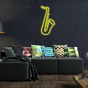 Saxophone Led Sign Saxophone Neon Sign Wall Decor - Etsy